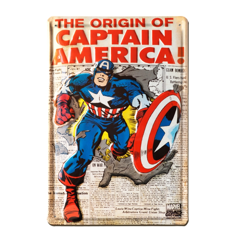 Captain America - Tin Plate - Der Lifestyle Laden für die Familie